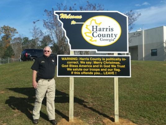 Georgia sheriff installs 'politically incorrect' welcome sign | ksdk.com Georgia sheriff installs 'politically incorrect' welcome sign | ksdk.com