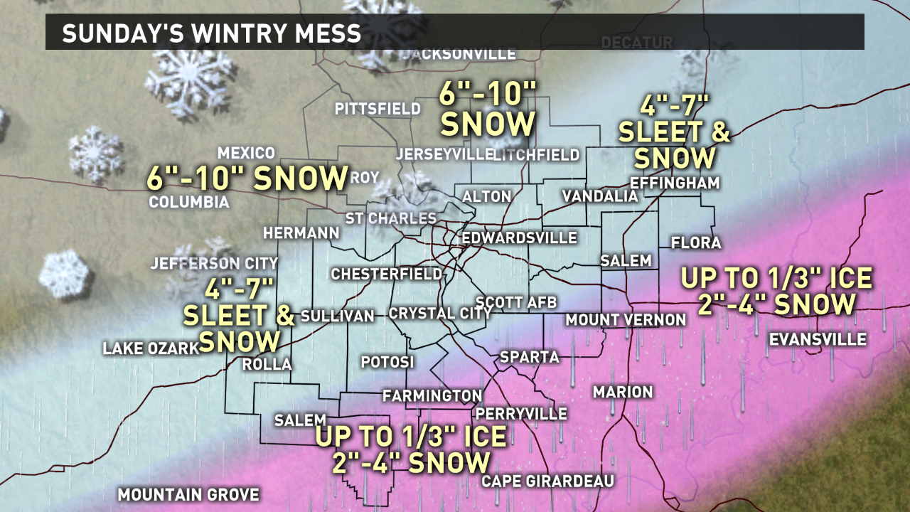 Early March winter snowstorm hitting St. Louis Sunday | ksdk.com