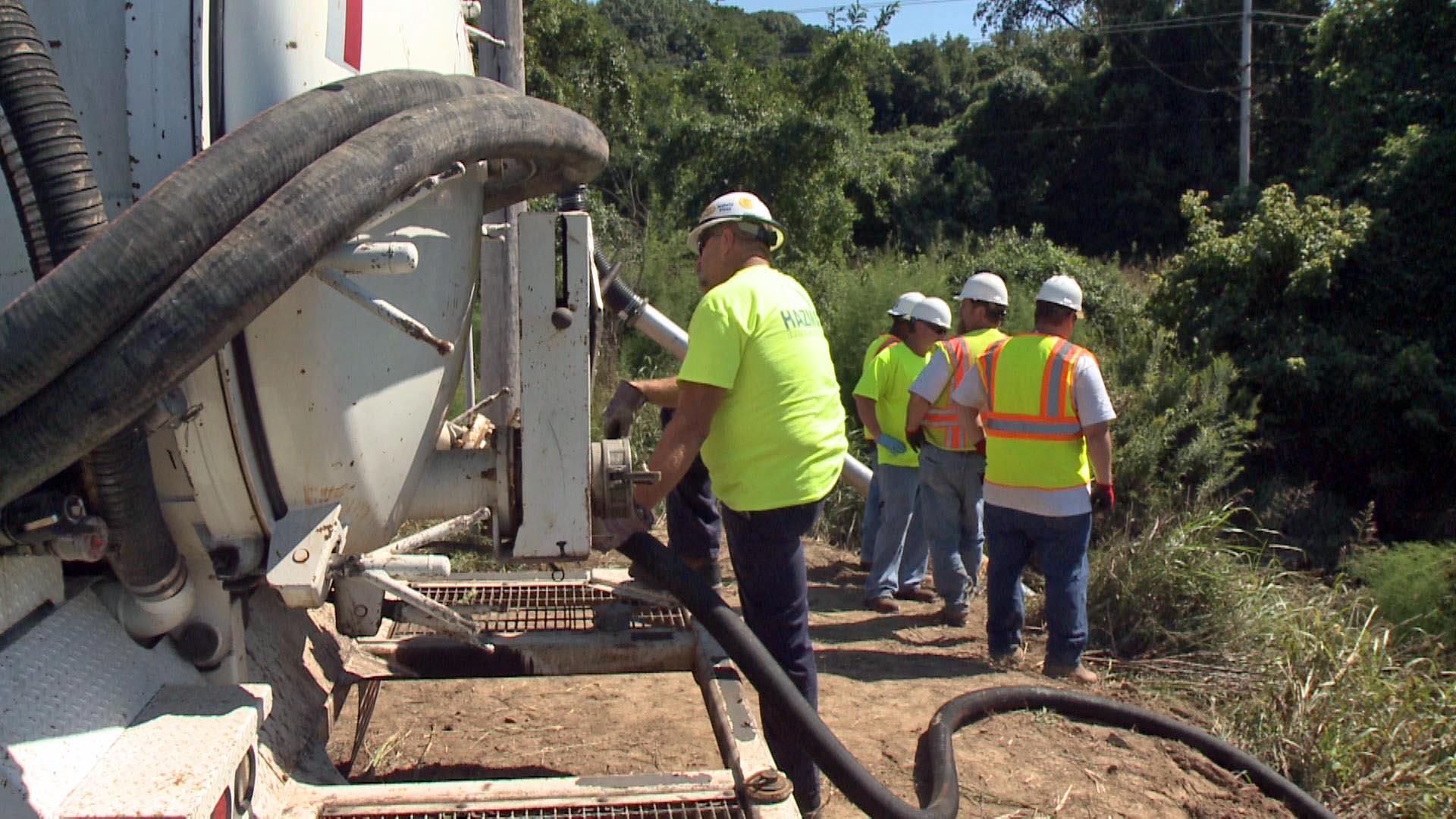 Chesterfield sewer line break inches close to Mo. River | ksdk.com