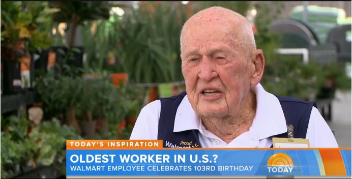 Wal-Mart's oldest employee in the US celebrates turning 103 with ...