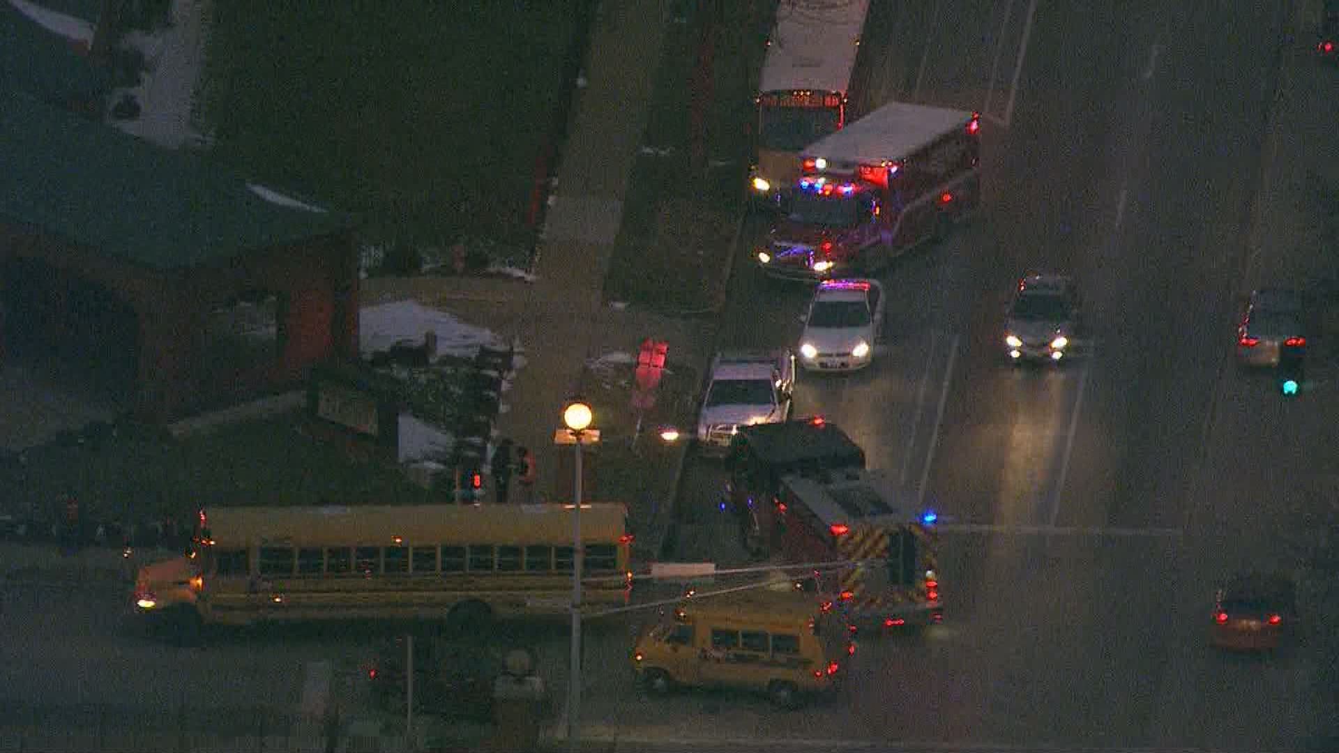 Scene photos: School bus accident in N. STL | ksdk.com