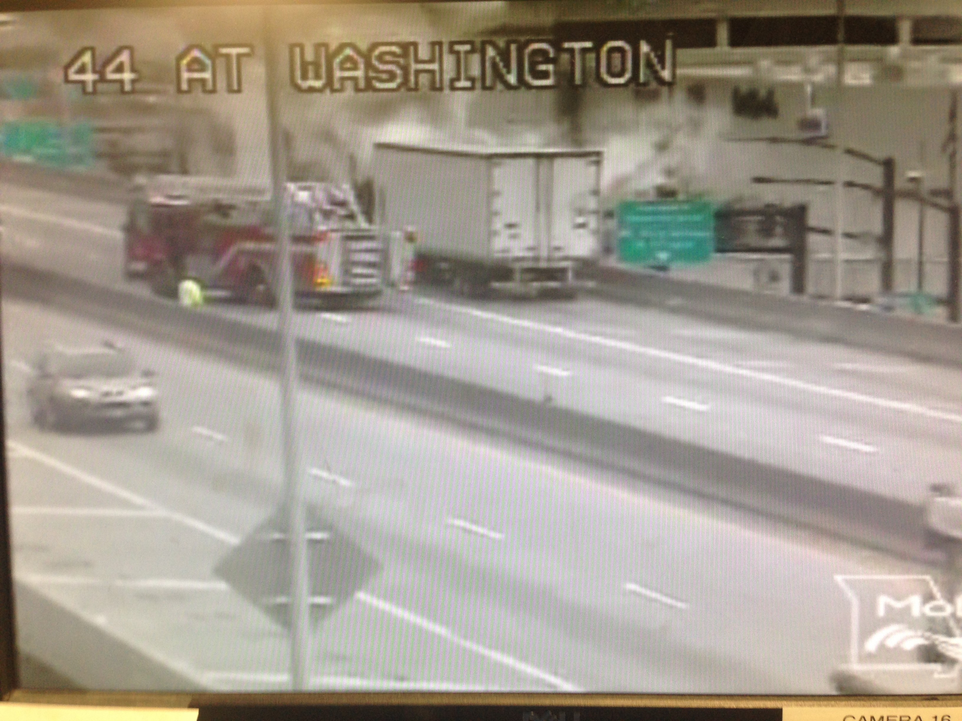 Tractor trailer fire temporarily closed lanes of I-44 Monday | ksdk.com