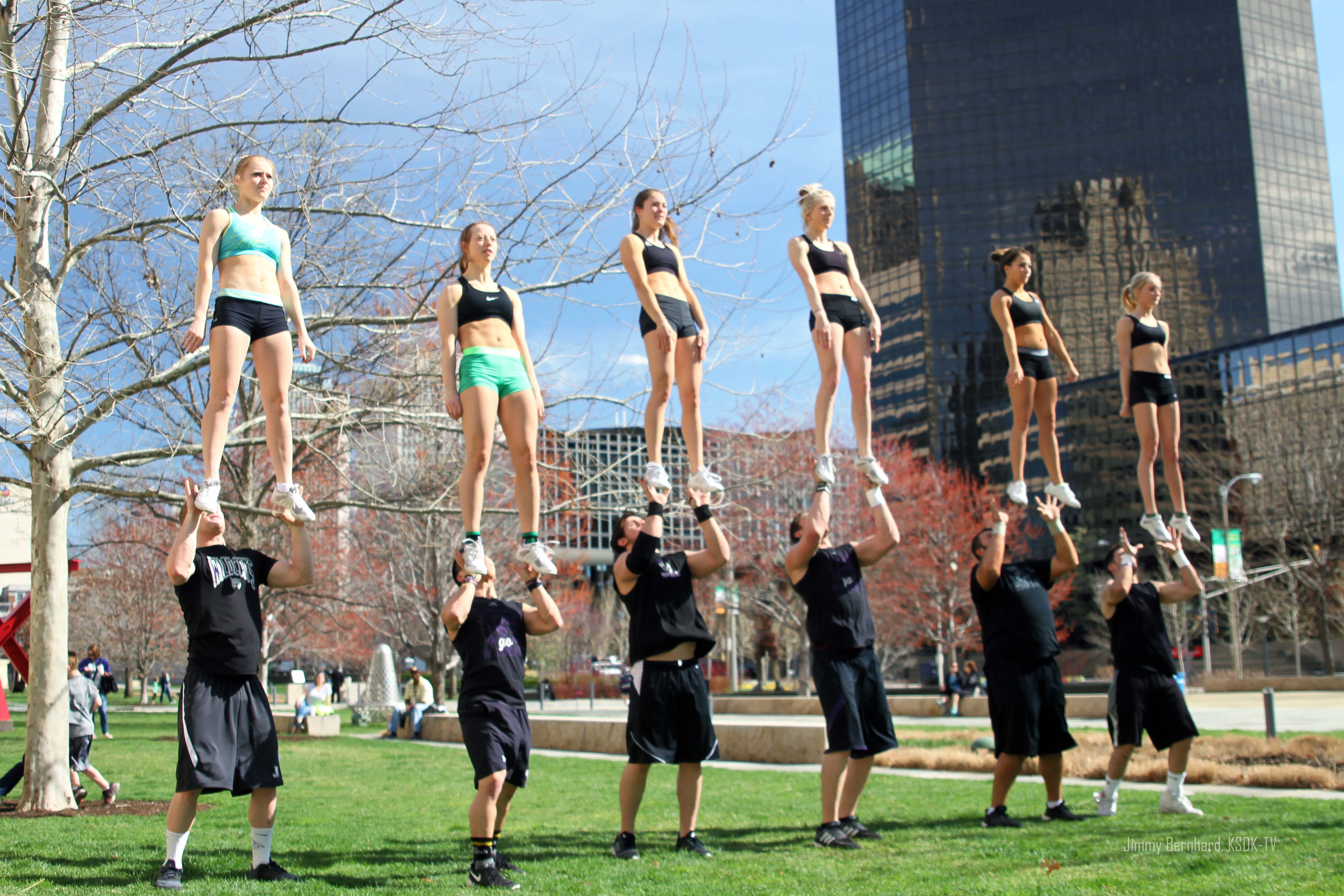 Photos: Weber State University Cheer Squad practice for NCAA tournement ...