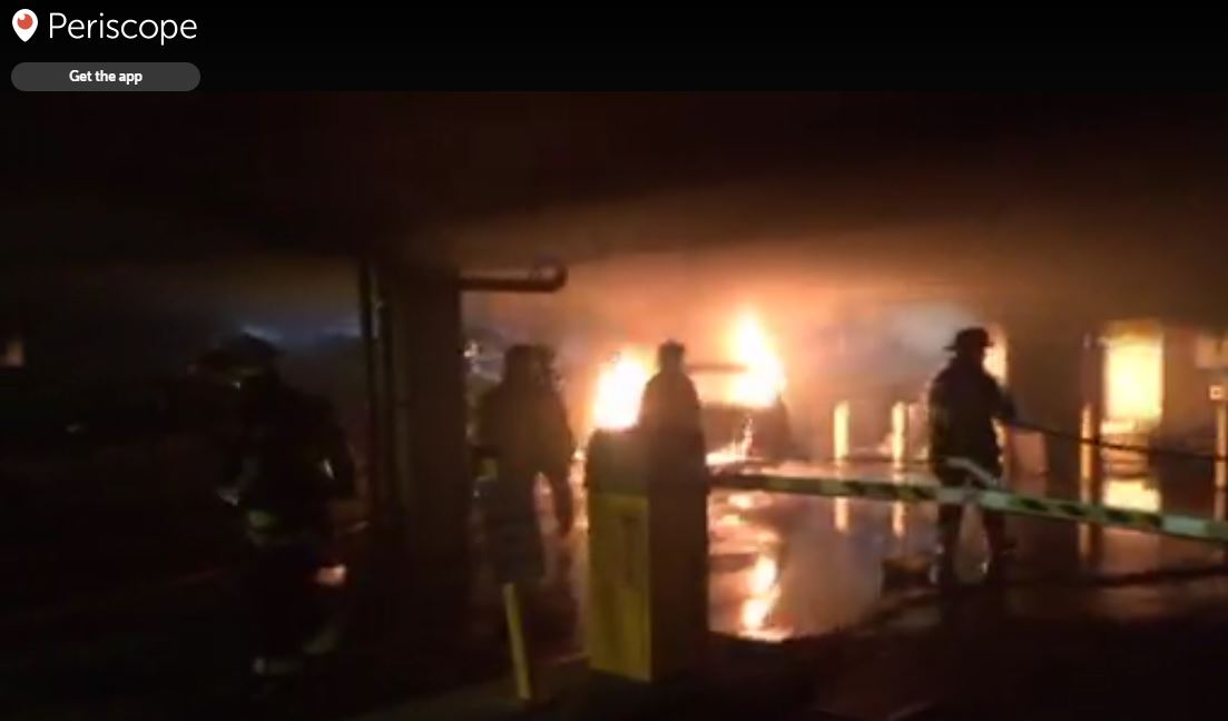 Family safe after parking garage fire | ksdk.com