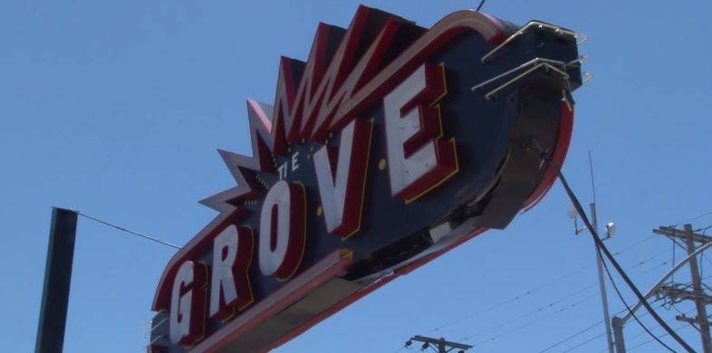 'The Grove' sign damaged by truck | ksdk.com