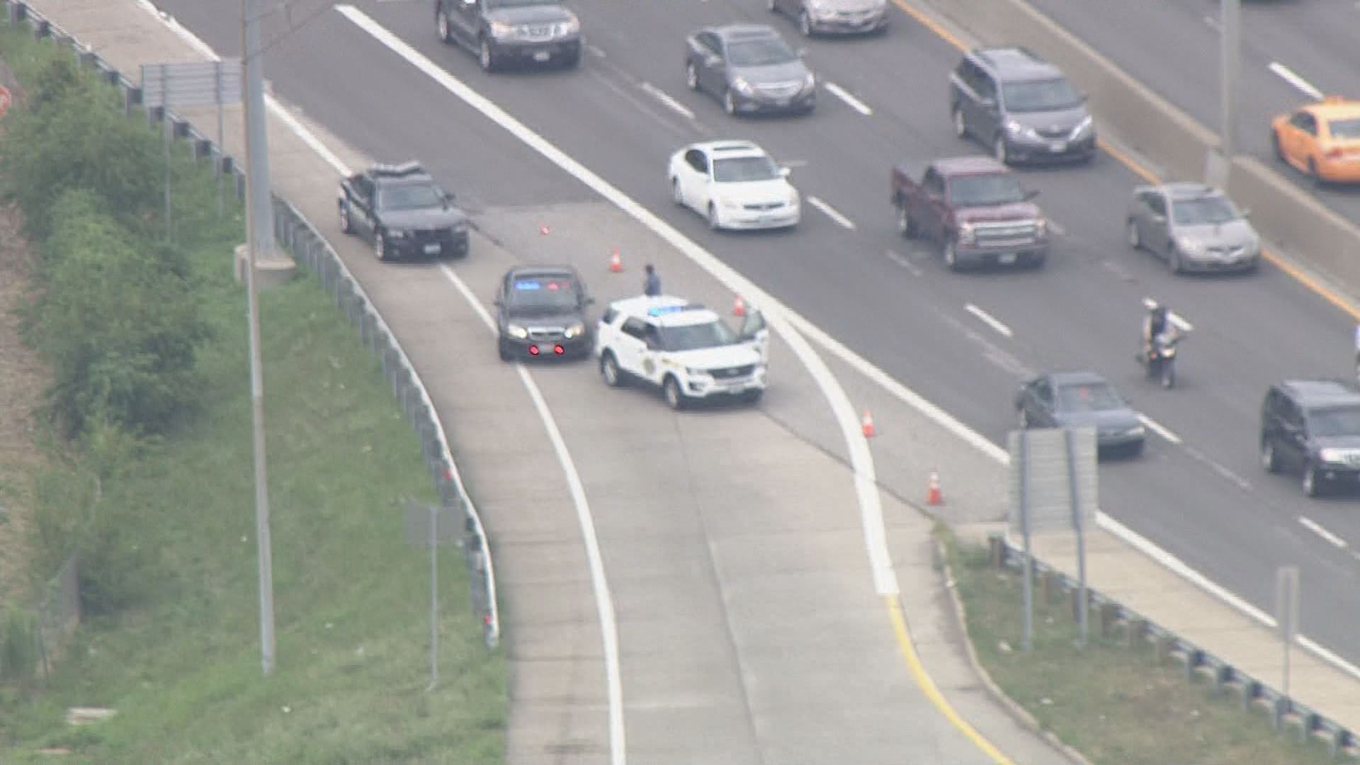 Police treat gunshot victim on I-70 exit ramp | ksdk.com