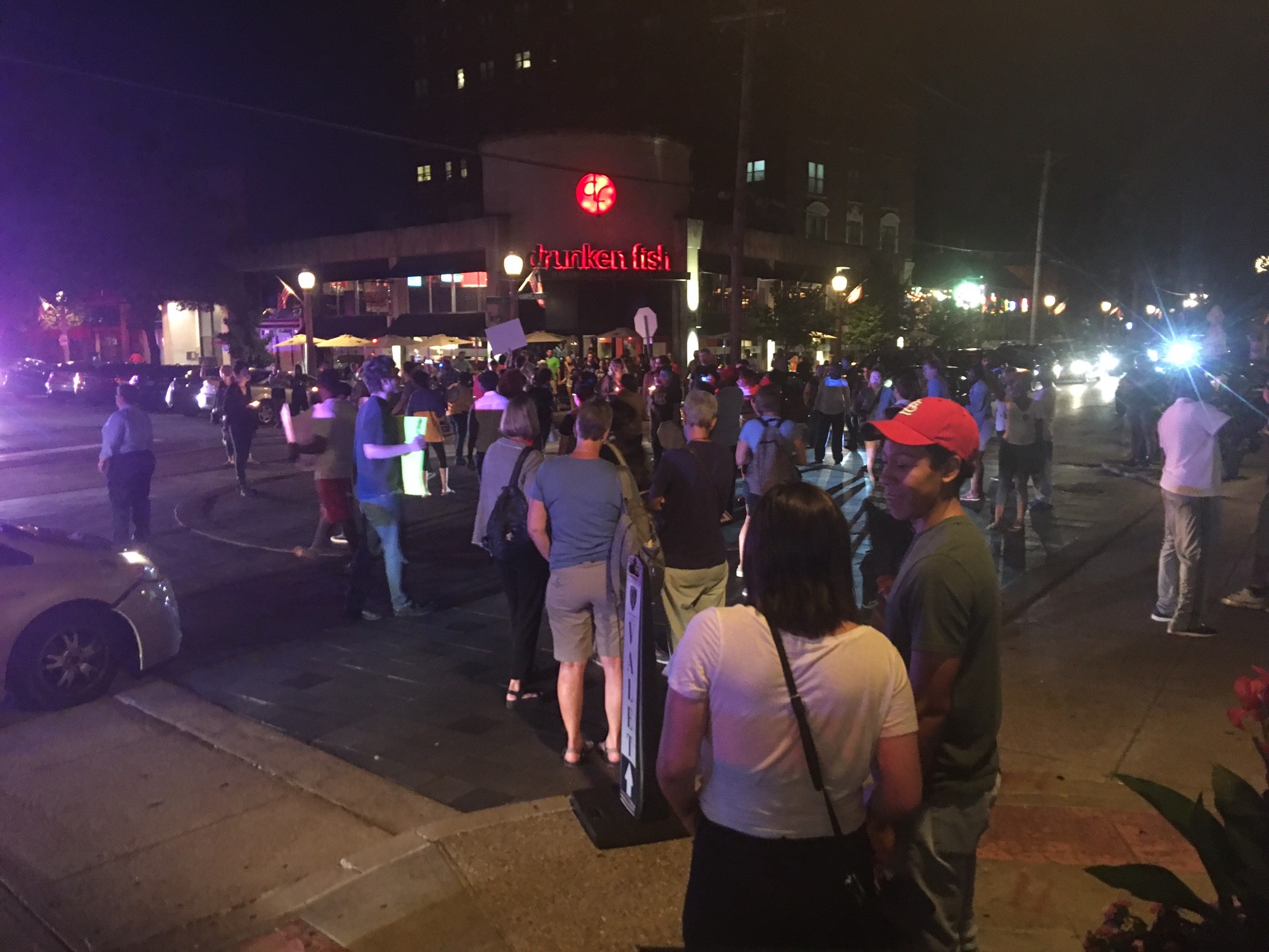 Protesters fill CWE after vigil for stabbing suspect killed by police ...